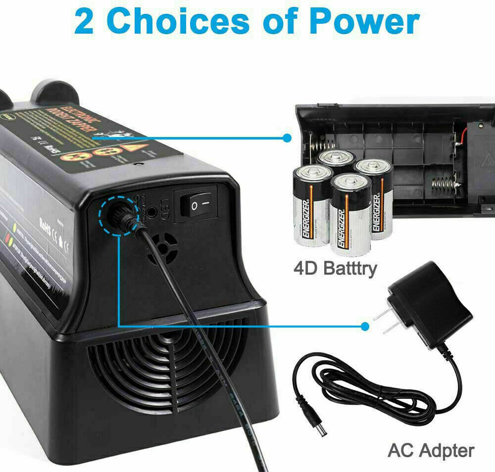 2PK Electronic Mouse Trap Pest Control Rat Killer Mice Electric Rodent ...