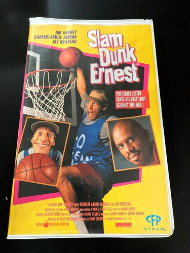 SLAM DUNK ERNEST- VHS- JIM VARNEY KAREEM ABDUL-JABBAR OG CLAMSHELL ...