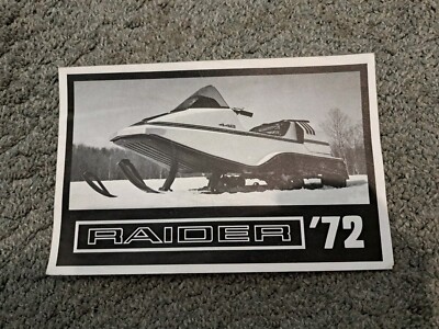 Vintage 1972 Raider Snowmobile Sales Brochure | eBay