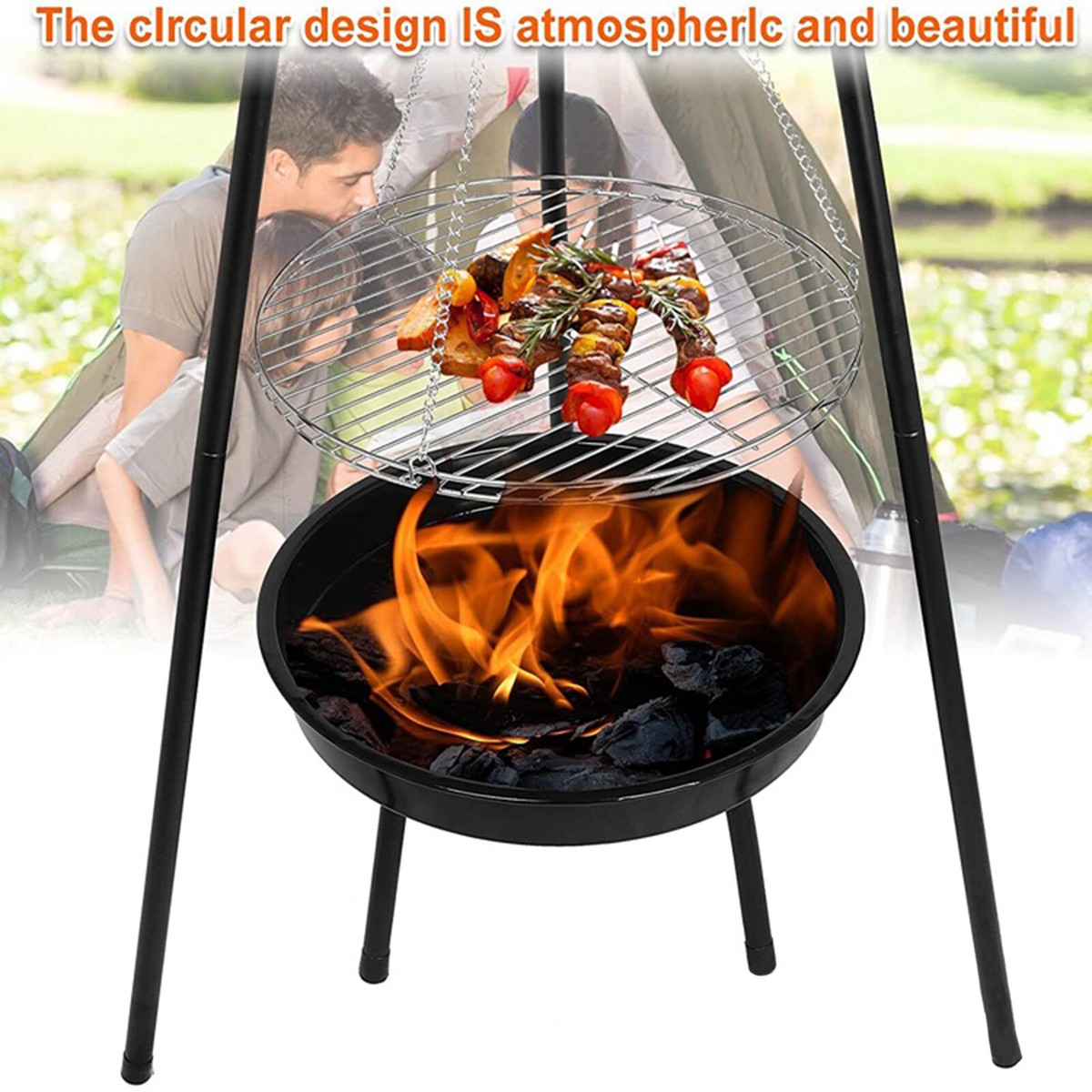 Outdoor Fire Grill Cooking