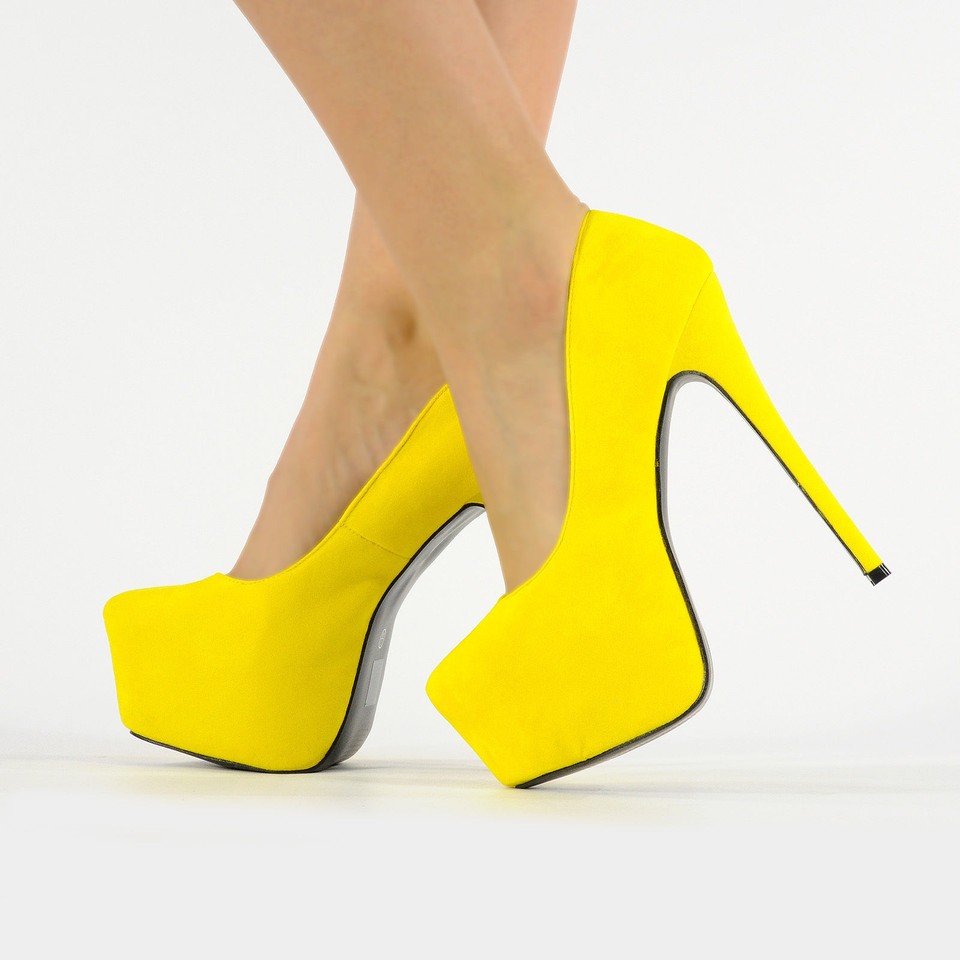 WOMENS LADIES CONCEALED PLATFORM STILETTO HIGH HEELS PARTY COURT SHOES ...