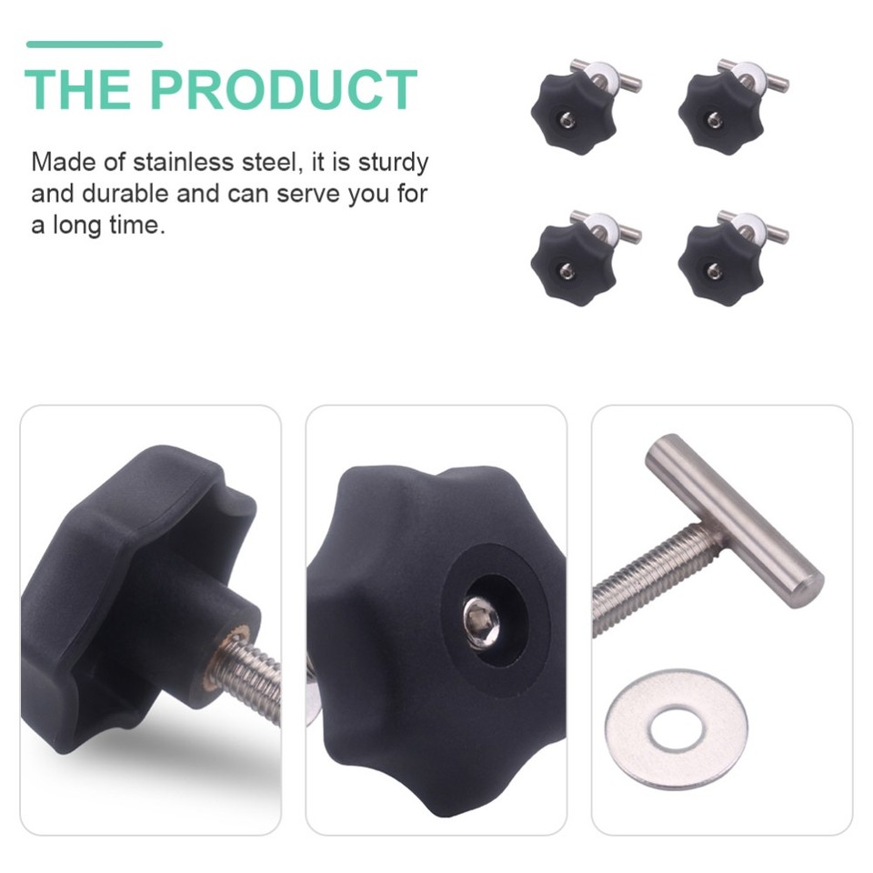 Stainless Steel Screw Bolts Set T-Track Vehicle Rail Fixtures Screws ...