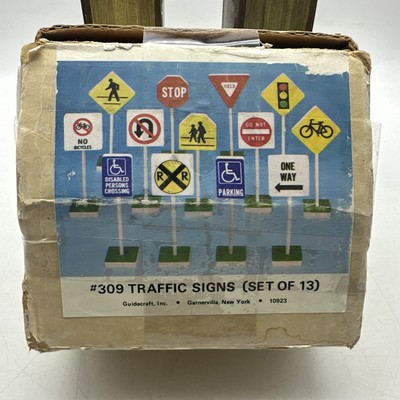 Vintage Traffic Signs #308 (Set Of 13) - By Guidecraft | eBay