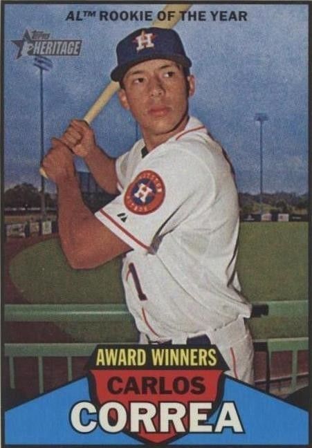 2016 Topps Heritage High Number - Award Winners Carlos Correa #AW-5 for ...