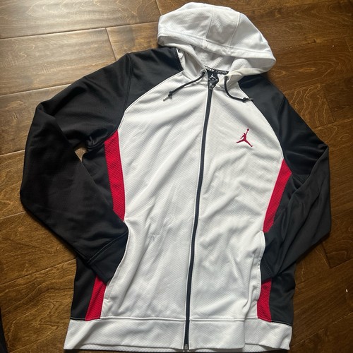 Jordan Zip Up Hoodie, Black, Red, and White, Size XL | eBay