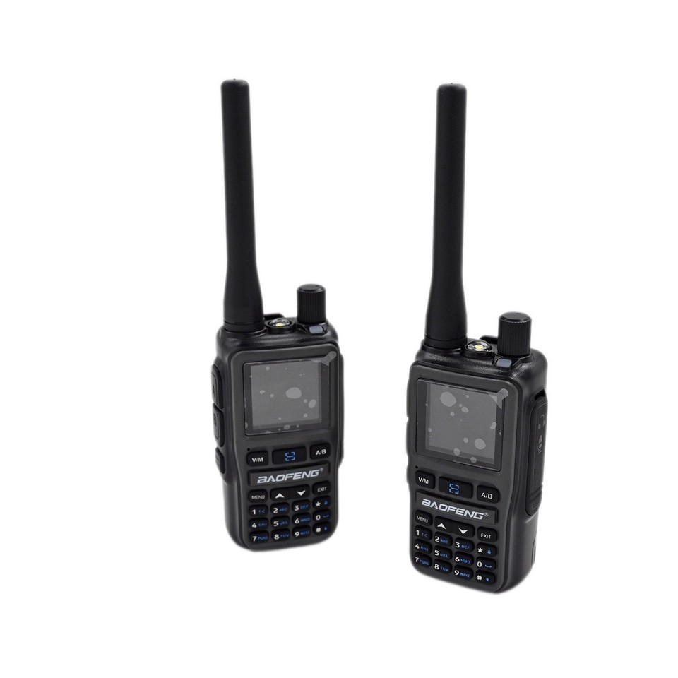 Baofeng UV5R Mini Walkie Talkie VHF UHF Double PTT Key USB-C NOAA App ...