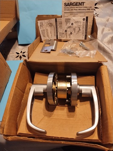 (2) SARGENT ASSA ABLOY High Security Nickel Single Deadbolt & Handle ...