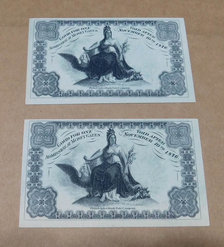 2 - 1876 US International Exhibition Philadelphia, Package Ticket 30108 ...