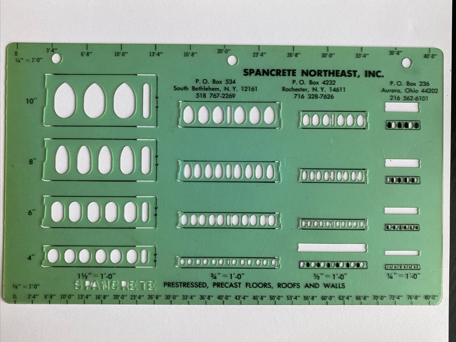 Vtg & Rare Spancrete Northeast Floors, Roofs and Walls Drafting ...