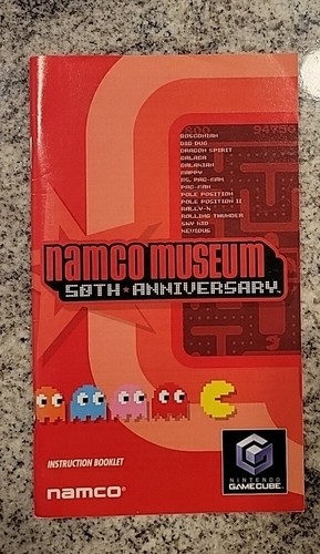 Namco Museum 50th Anniversary Nintendo Gamecube Instruction Booklet ...