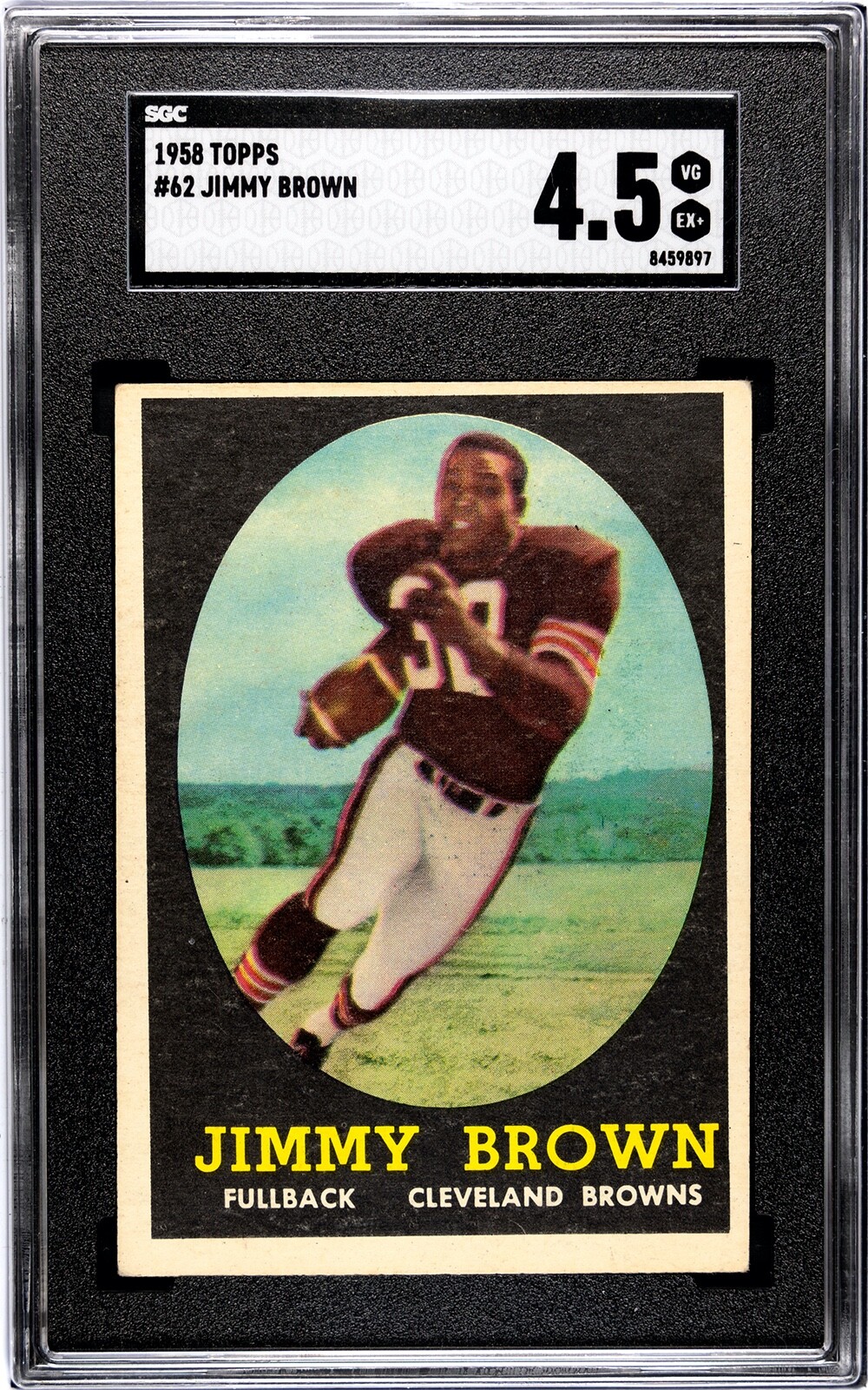 1958 Topps #62 Jimmy Jim Brown Rookie SGC 4.5 Cleveland Browns RC Card ...