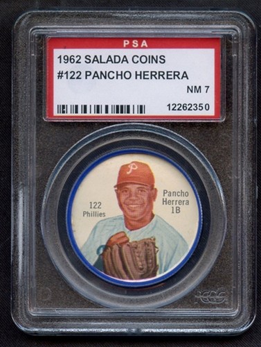 1962 Salada Coins #122 Pancho Herrera PSA 7 - Philadelphia Phillies | eBay