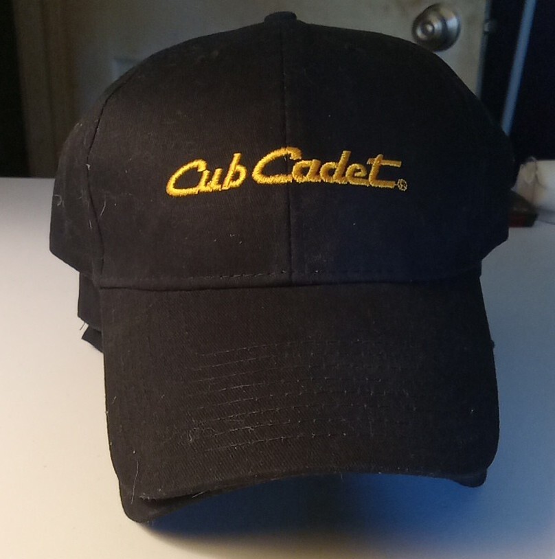 Cub Cadet Black Gold Strapback Hat Cap Lawn Mowers Yard Work Baseball ...