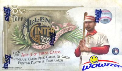 2022 Topps Allen & Ginter Baseball Factory Sealed HOBBY Box-3 HITS+BOX ...