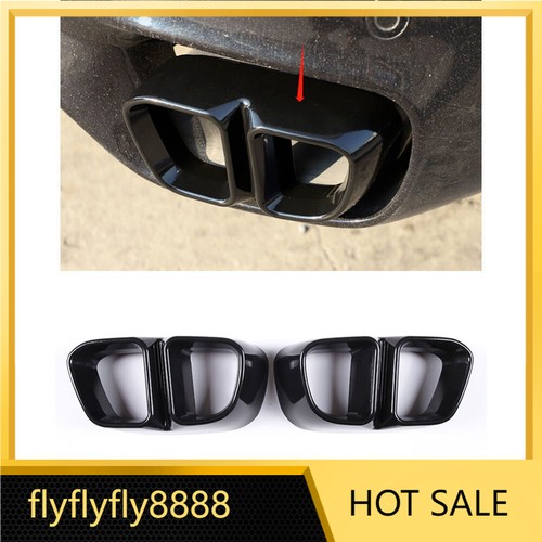 For BMW X5 F15 X6 F16 2014-2018 M sports Black Exhaust Pipe Tip Cover ...