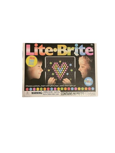 Lite Brite Mini, 90 Piece Set, 85 Small Pegs, Hasbro, NIB 885561022162 ...