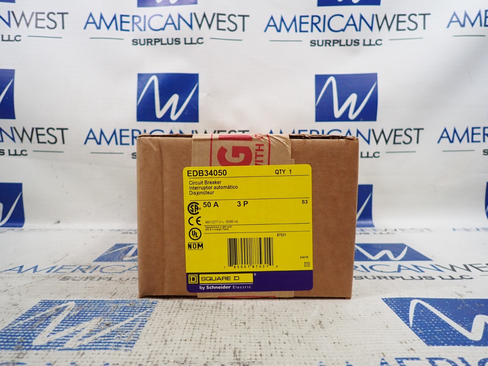 NEW Square D EDB34050 50 Amp 3 Pole 480Y/277V Bolt On EDB Circuit ...