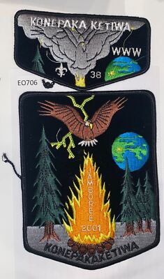 Boy Scout OA Flap Set Konepaka Ketiwa Lodge 38 2001 National Jamboree ...