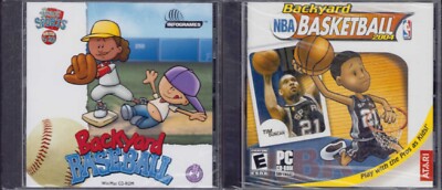 Backyard NBA Basketball 2004 & Backyard Baseball Pc New XP Prod Playing ...