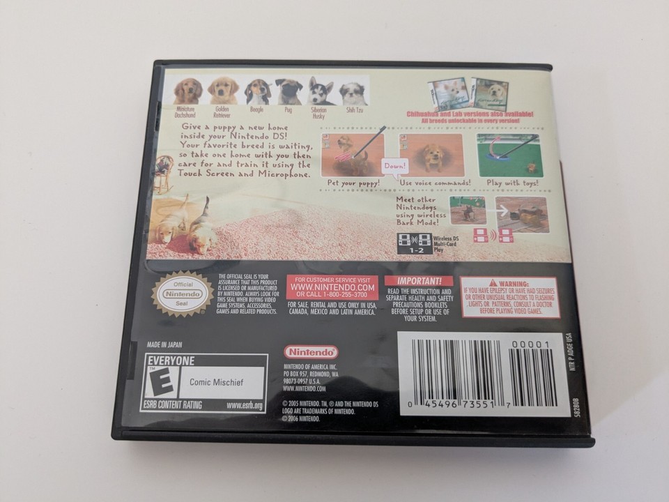 Nintendogs, Dachshund & Friends, Nintendo DS-CASE ONLY, NO GAME - FREE ...