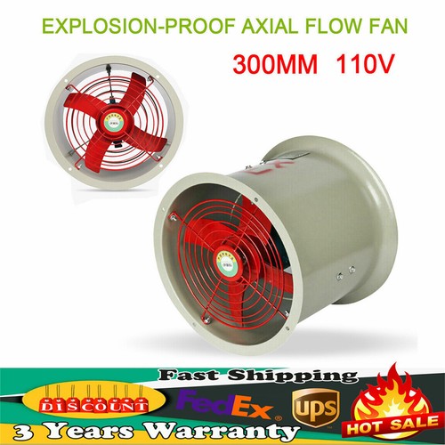 Extractor Fan 12'' Explosion-proof Tube Axial Duct Fan Cylinder Pipe ...