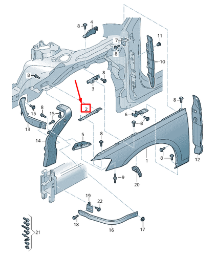 NEW AUDI A8 4N FRONT RIGHT FENDER BRACKET 4N0821468A | eBay