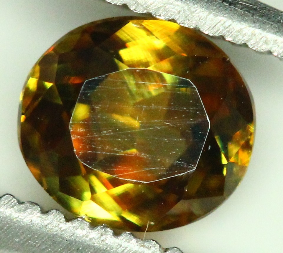 0.37 ct RARE COLOR CHANGE NATURAL SPHENE/TITANITE OVAL CUT GEMSTONE ...