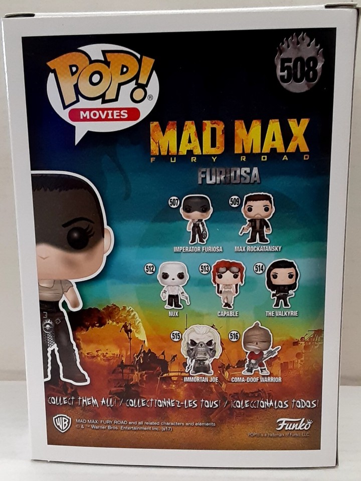 FURIOSA FUNKO POP! HOT TOPIC EXCLUSIVE FIGURE from MAD MAX FURY ROAD ...