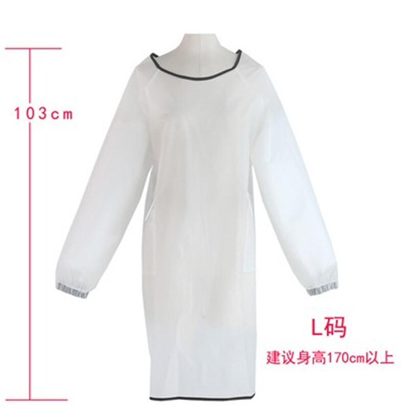 Unisex Transparent Apron Household Kitchen Waterproof Oil-Proof Plastic ...