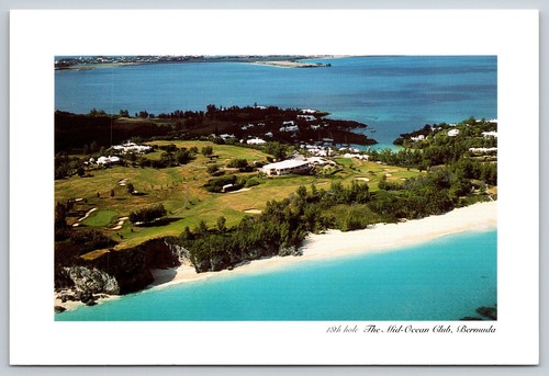 Postcard Bermuda Mid-Ocean Club Aerial View Golf Course 18th Hole 37C ...