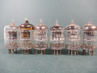 GE (5) Amperex (1) 5654 6AK5 Vacuum Tubes Untested | eBay