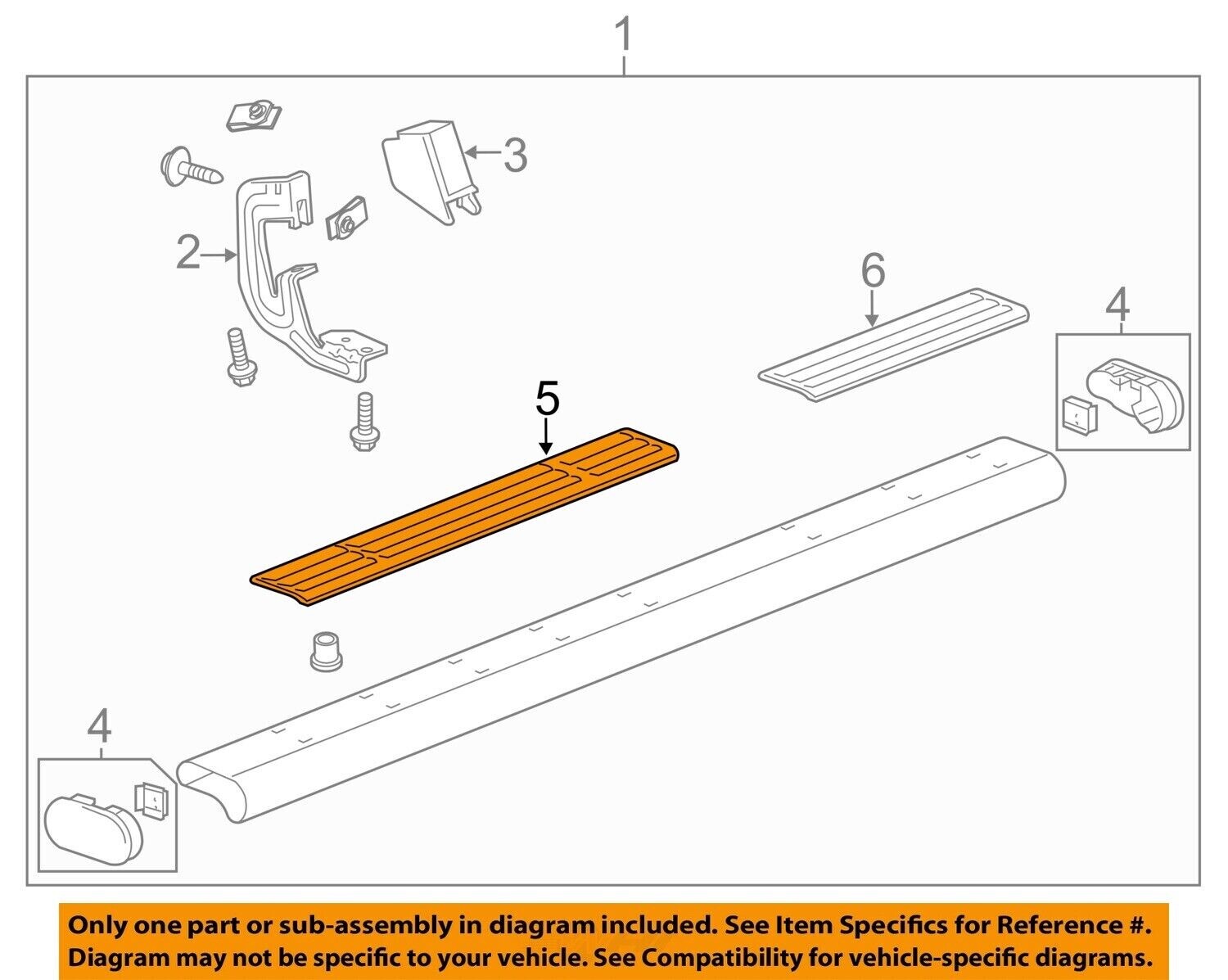 Genuine GM 2007-2013 Cadillac Chevrolet GMC Running Board Step Pad ...