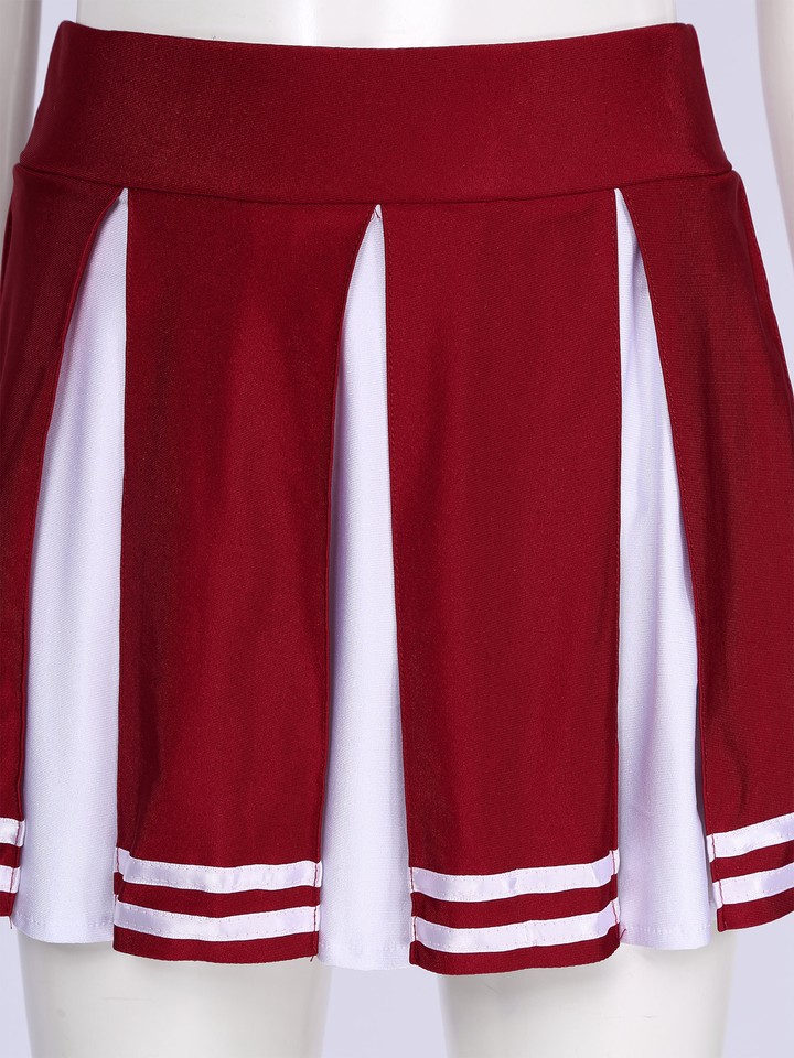 Women Cheer Leader Costume Mini 2 Piece Cheerleading Fancy Dress Outfit ...