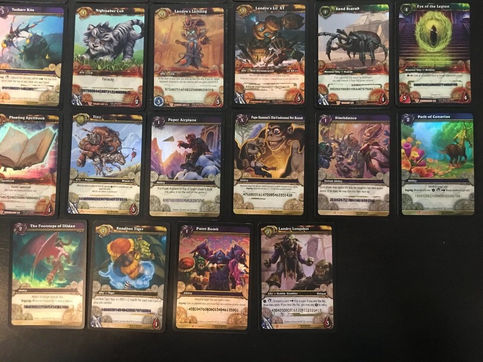 World of Warcraft COMPLETE LOOT CARD TCG SET - CODES ARE USED - all (60 ...