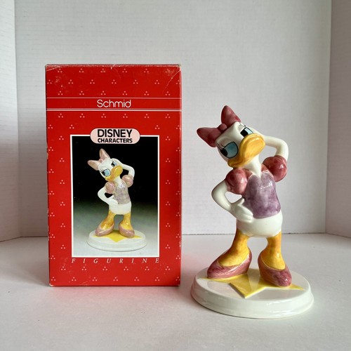Schmid Porcelain Disney Character Daisy Duck Standing On Yellow Star ...