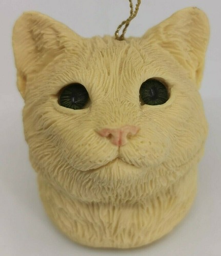 Sandicast White Cat Head Sculpture Ornament by Sandra Brue Handmade USA ...