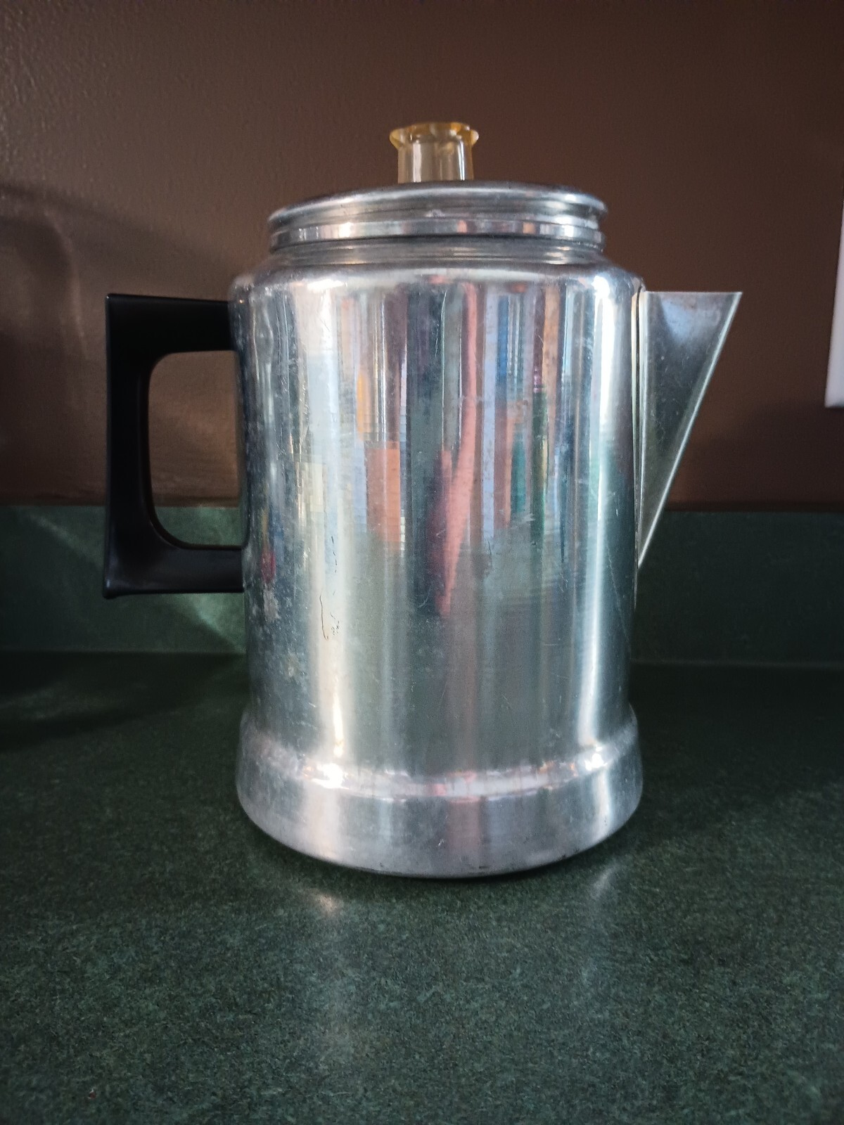 Vintage Mirro 9 Cup Aluminum Coffee Pot Percolator Rustic Farmhouse ...