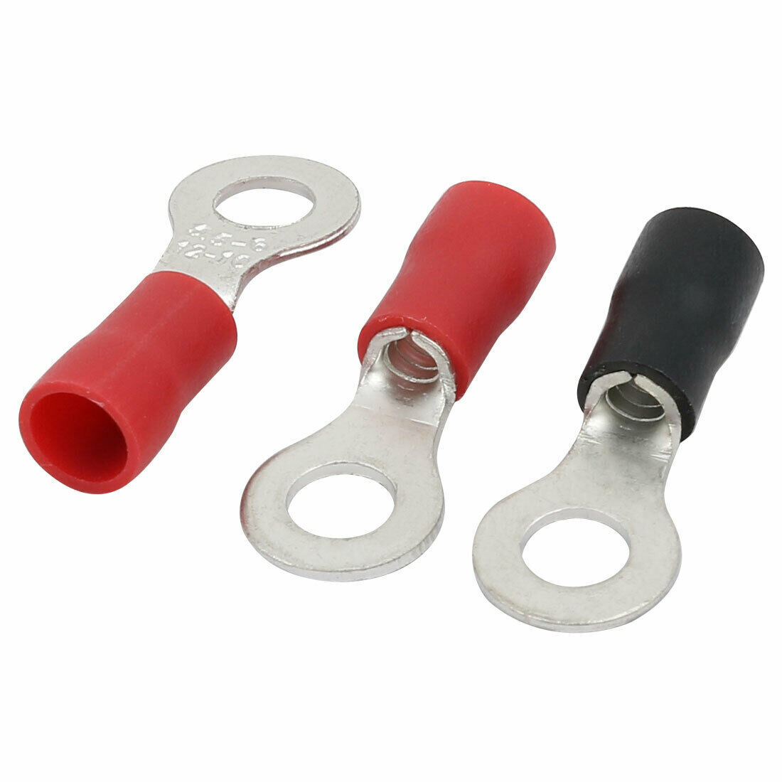 20pcs RV5.5-6 Pre Insulated Ring Crimp Terminal Red Black for AWG 12-10 ...