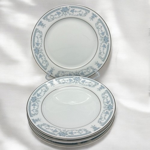Set of 4 BREAD PLATES Sheffield 1985 BLUE WHISPER Porcelain Fine China ...