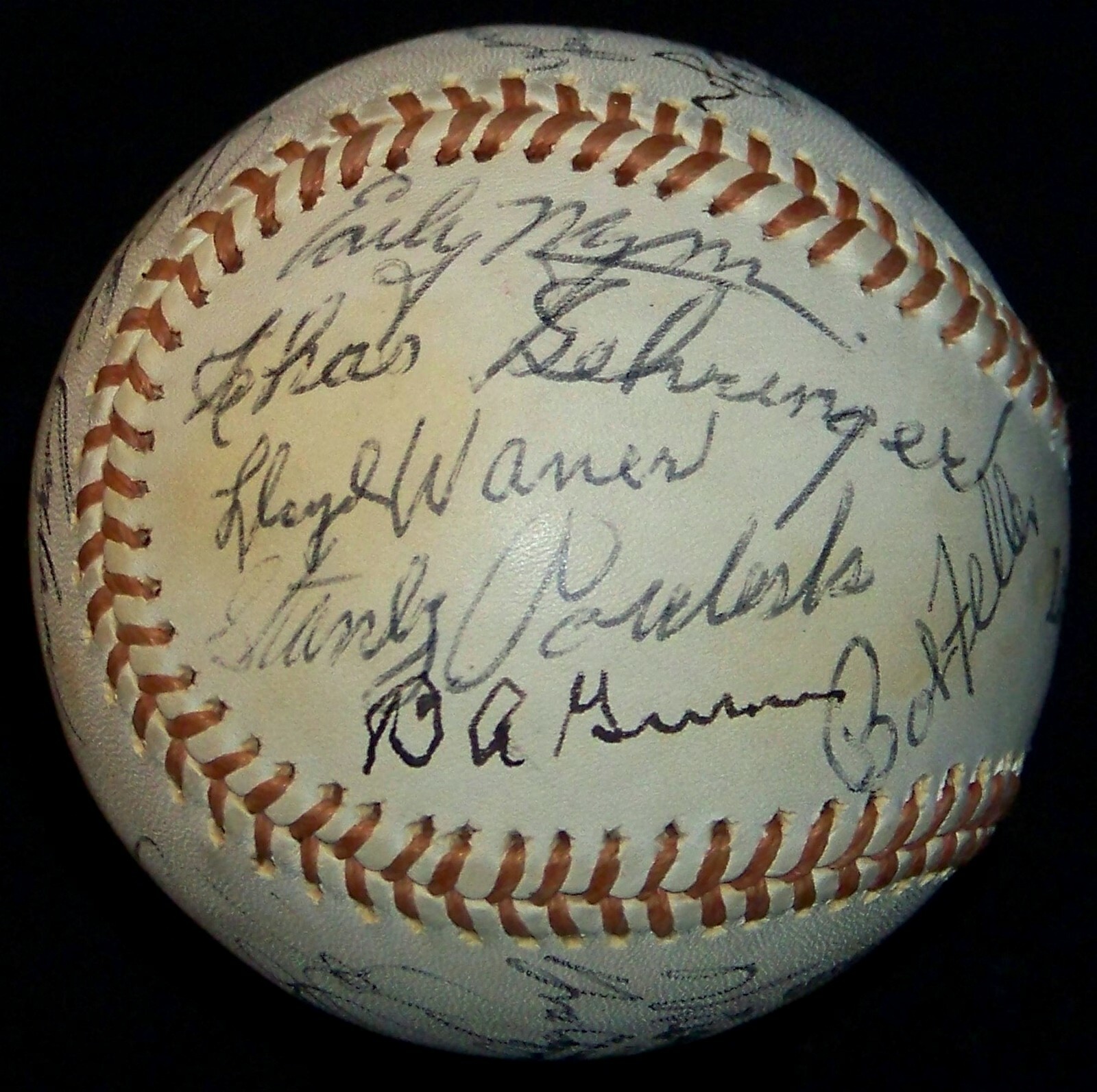 Lloyd Waner Freddie Lindstrom Stan Coveleski Cal Hubbard Signed ...