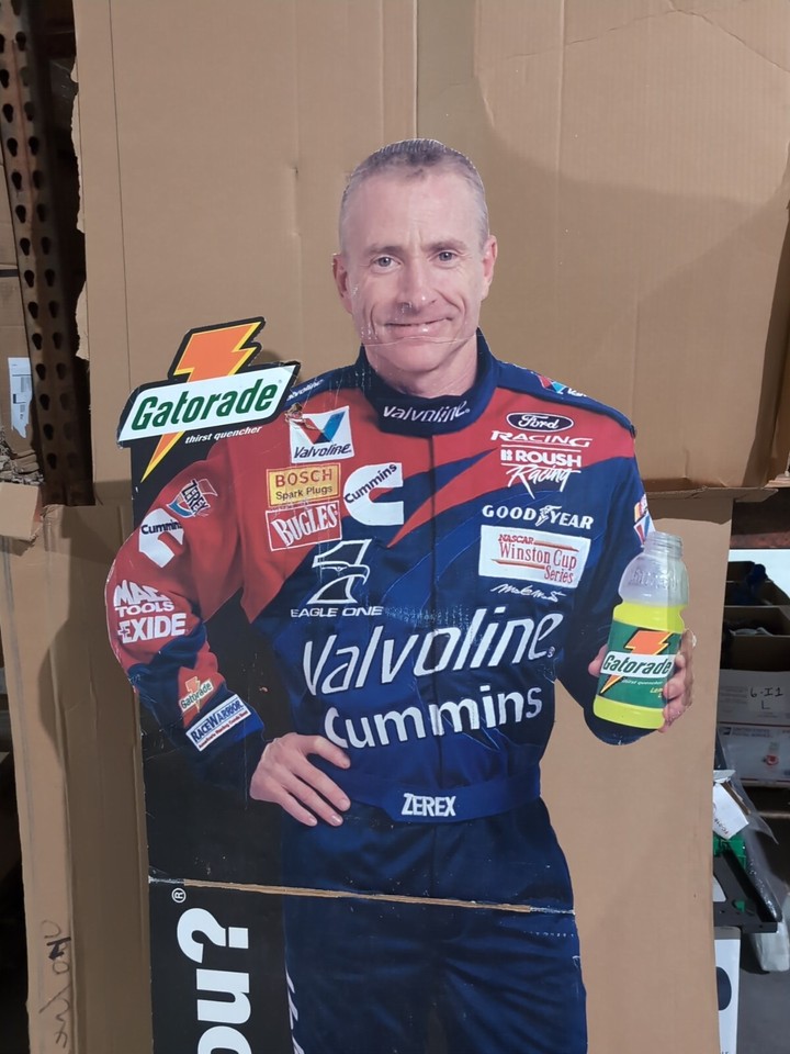 Vintage Mark Martin Nascar Cardboard Cutout Valvoline Cummins Winston ...