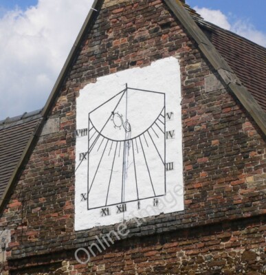 Photo 6x4 House with Sundial (detail) Downham Market Detail of sundial ...