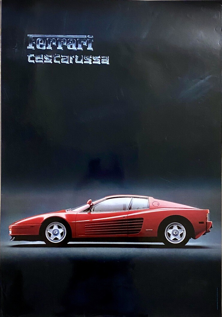 Ferrari Testarossa Poster Photographic Advertising Original Numbered ...