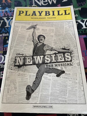 Broadway Playbill NEWSIES The Musical *benefits Broadway Cares* | eBay