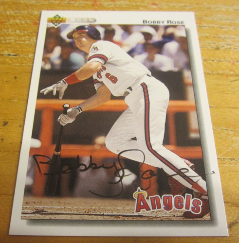 Bobby Rose Autographed Signed 1992 Upper Deck #611 Card MLB California ...