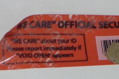 5x gas pump security label sticker we care official security label anti ...