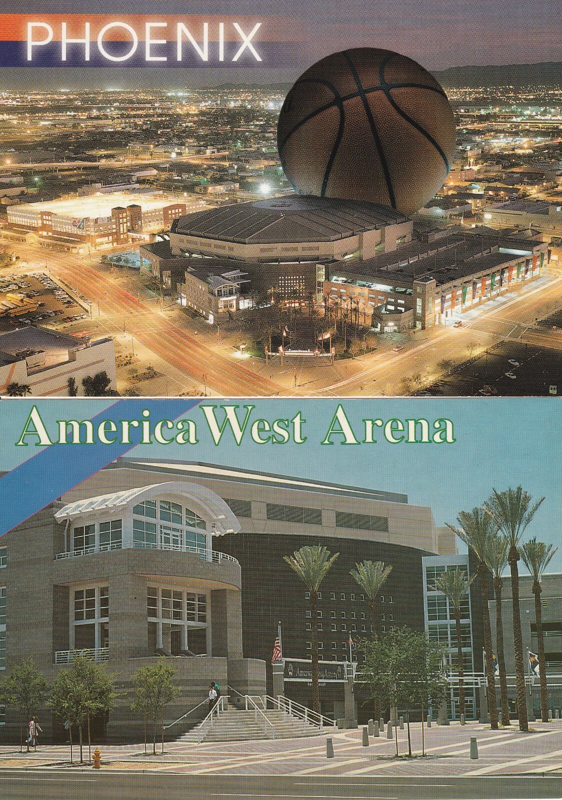(2) Early 1990s Phoenix Suns NBA Basketball America West Arena ...