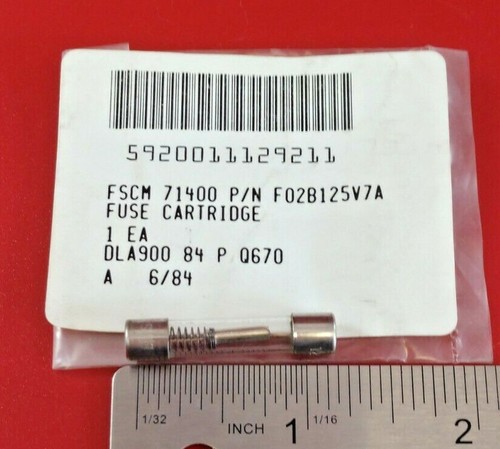 BUSSMANN F02B125V7A MILSPEC FUSE 7A 125V SLOW BLOW MIL-F-15160/02 | eBay