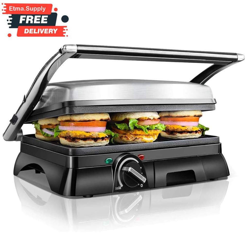 Sandwich Toaster Large Toastie Maker 2000W Panini Press Electric Grill ...
