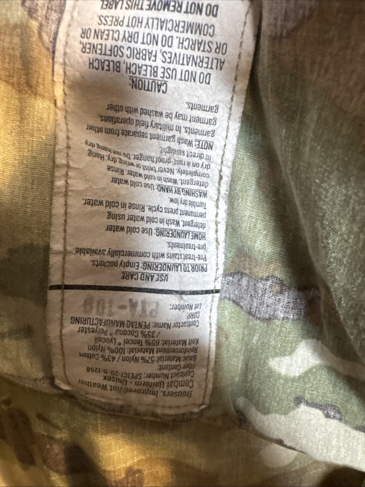 XLarge Regular Army USAF IHWCU Hot Weather OCP Combat Uniform Pants ...